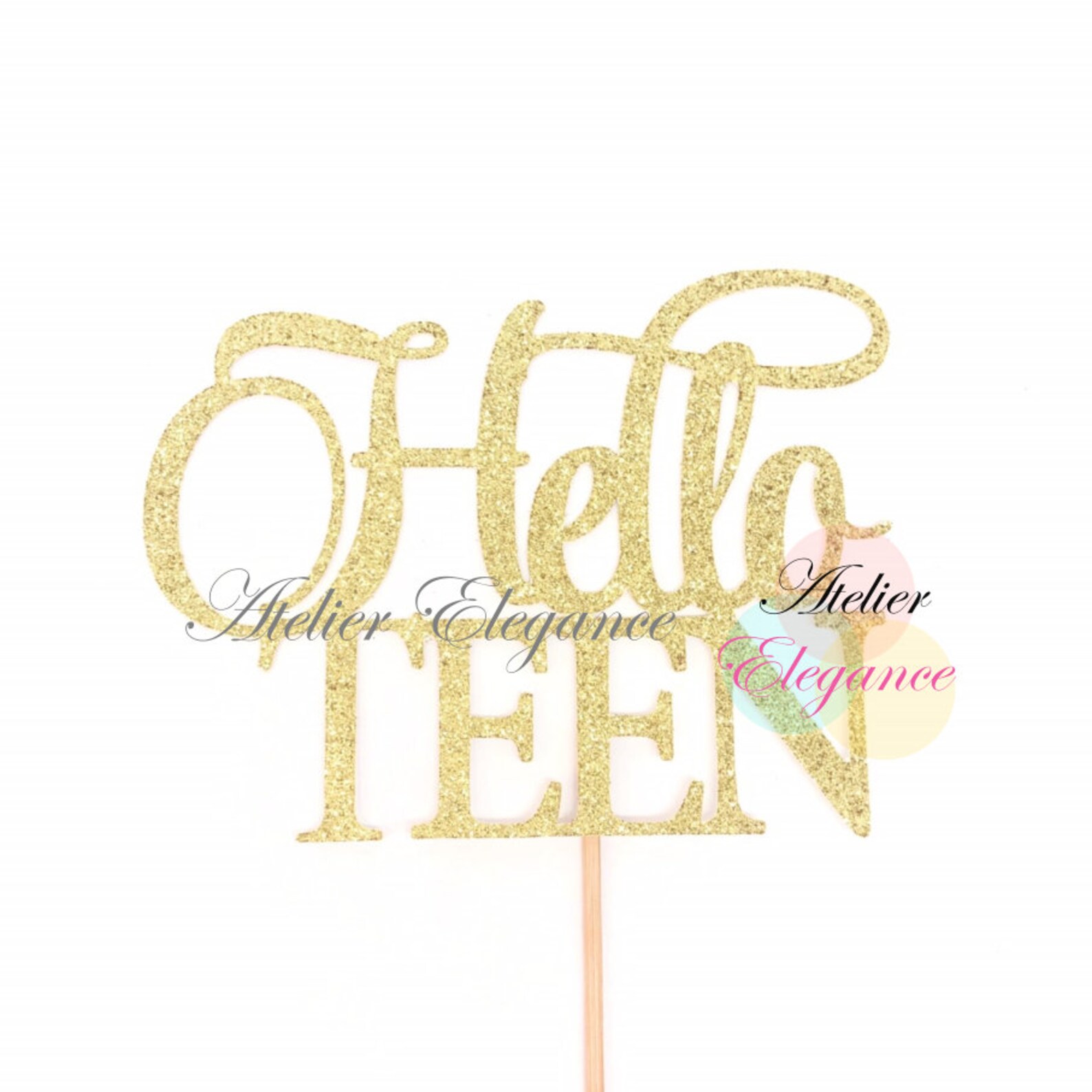 Hello Teen Cake Topper Teen Birthday Cake Topper Happy 13th | Etsy