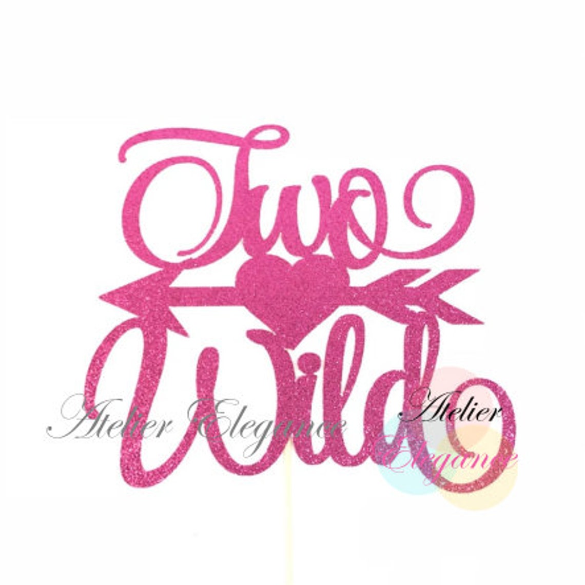 Two Wild Cake Topper, Wild and Two Party Decoration, 2nd Birthday Cake ...