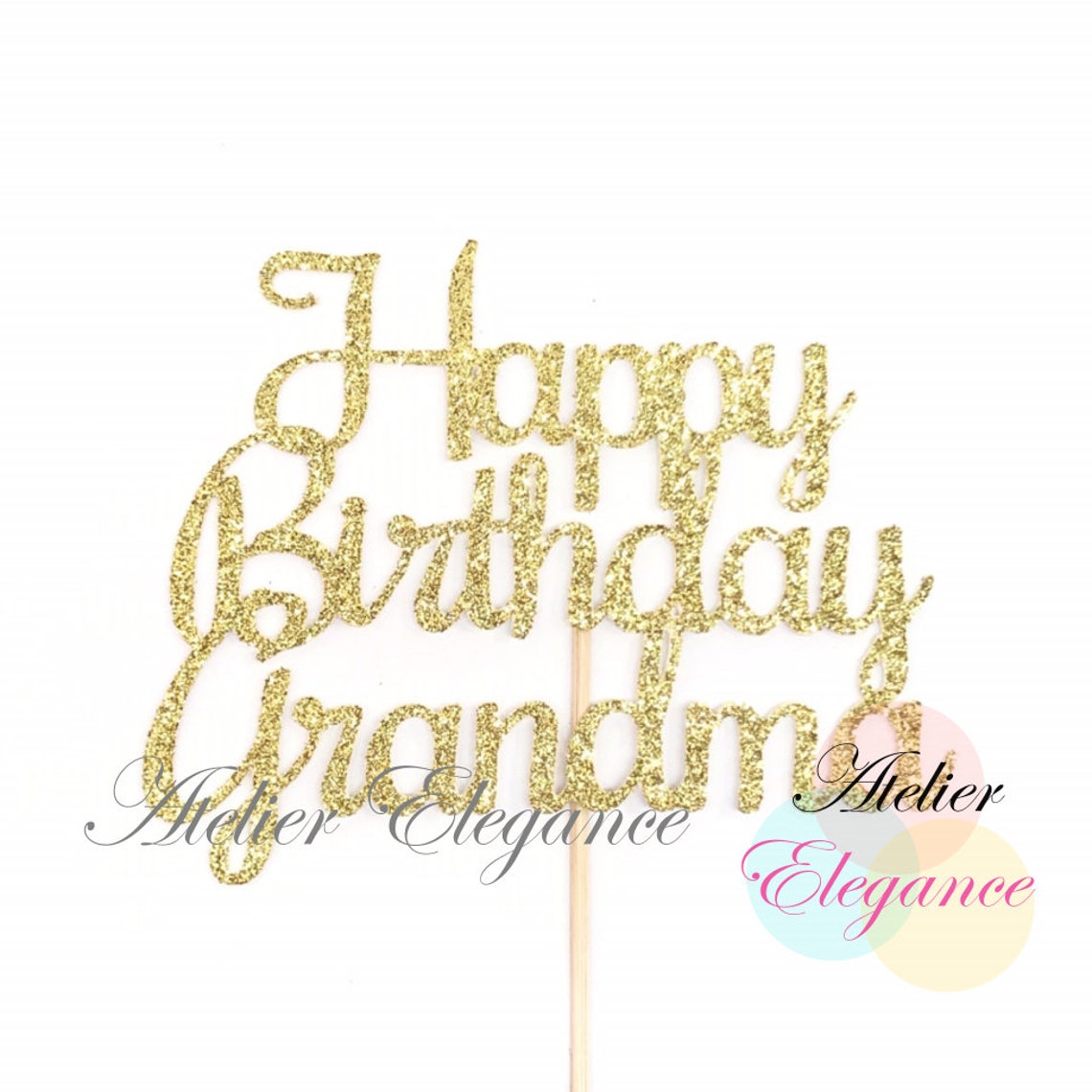 Happy Birthday Grandma Cake Topper Mother Birthday Cake | Etsy