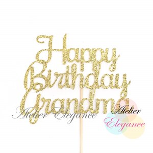 Happy Birthday Grandma Cake Topper, Mother Birthday Cake Topper ...