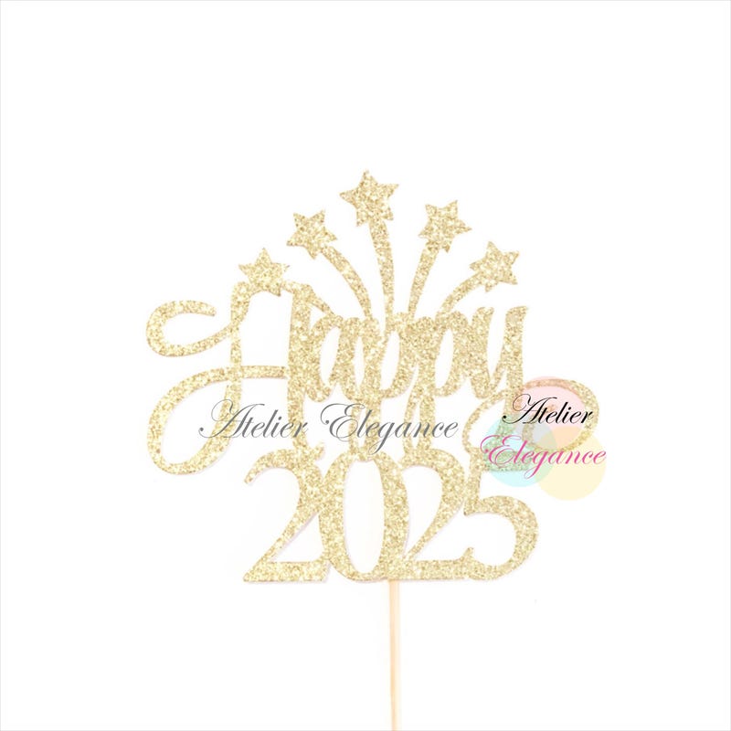 New Year Cake Topper - Etsy