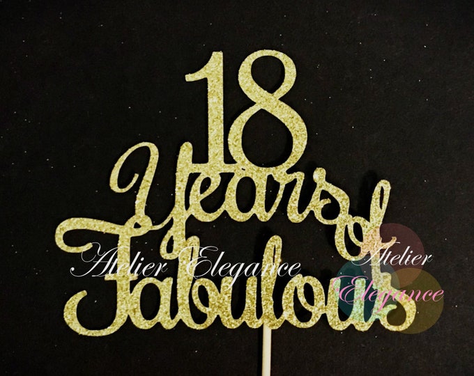 Number 18 Cupcake Toppers, Eighteen Food Picks, 18th Birthday ...