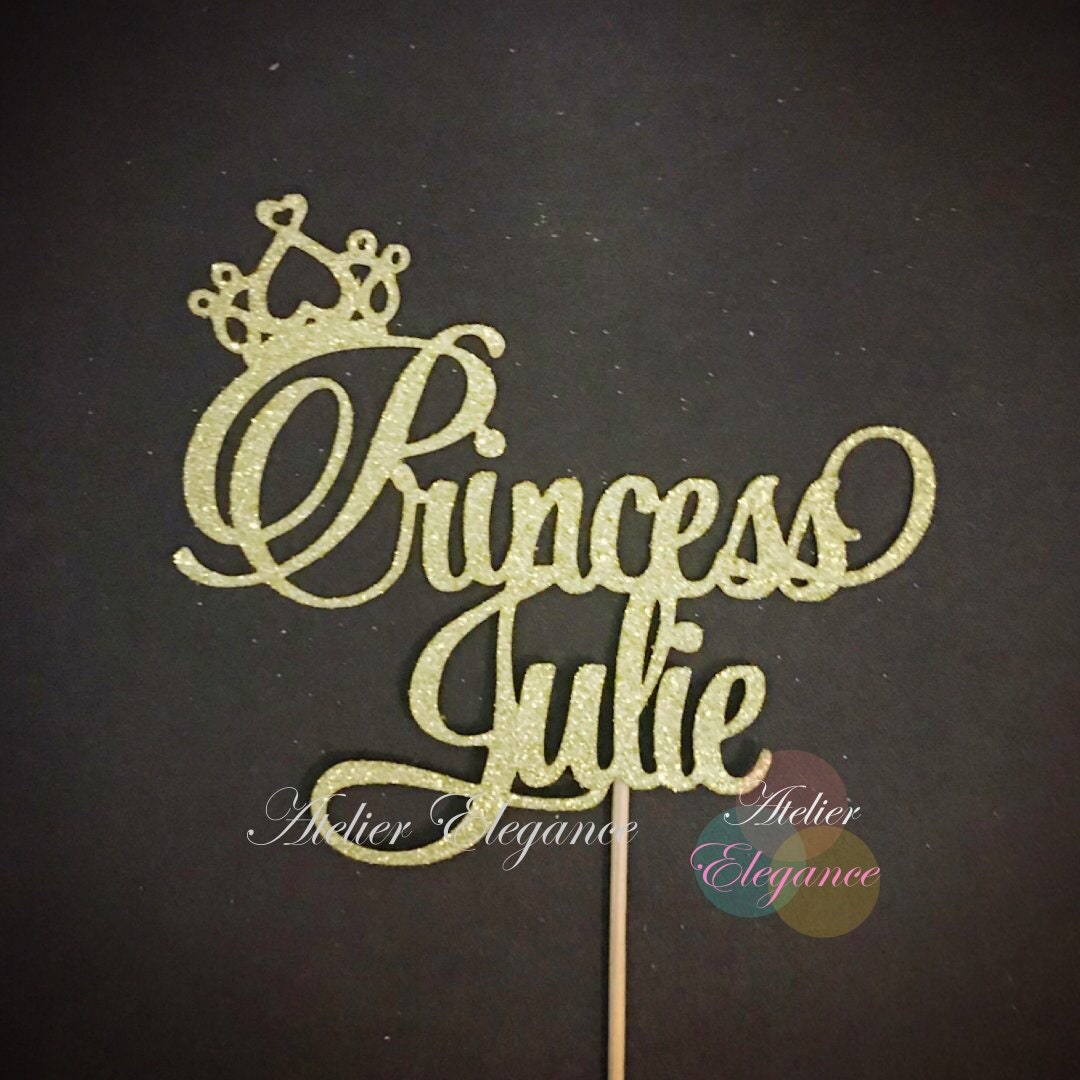 ANY NAME, Princess Birthday Cake Topper, Princess Baby Shower Cake ...