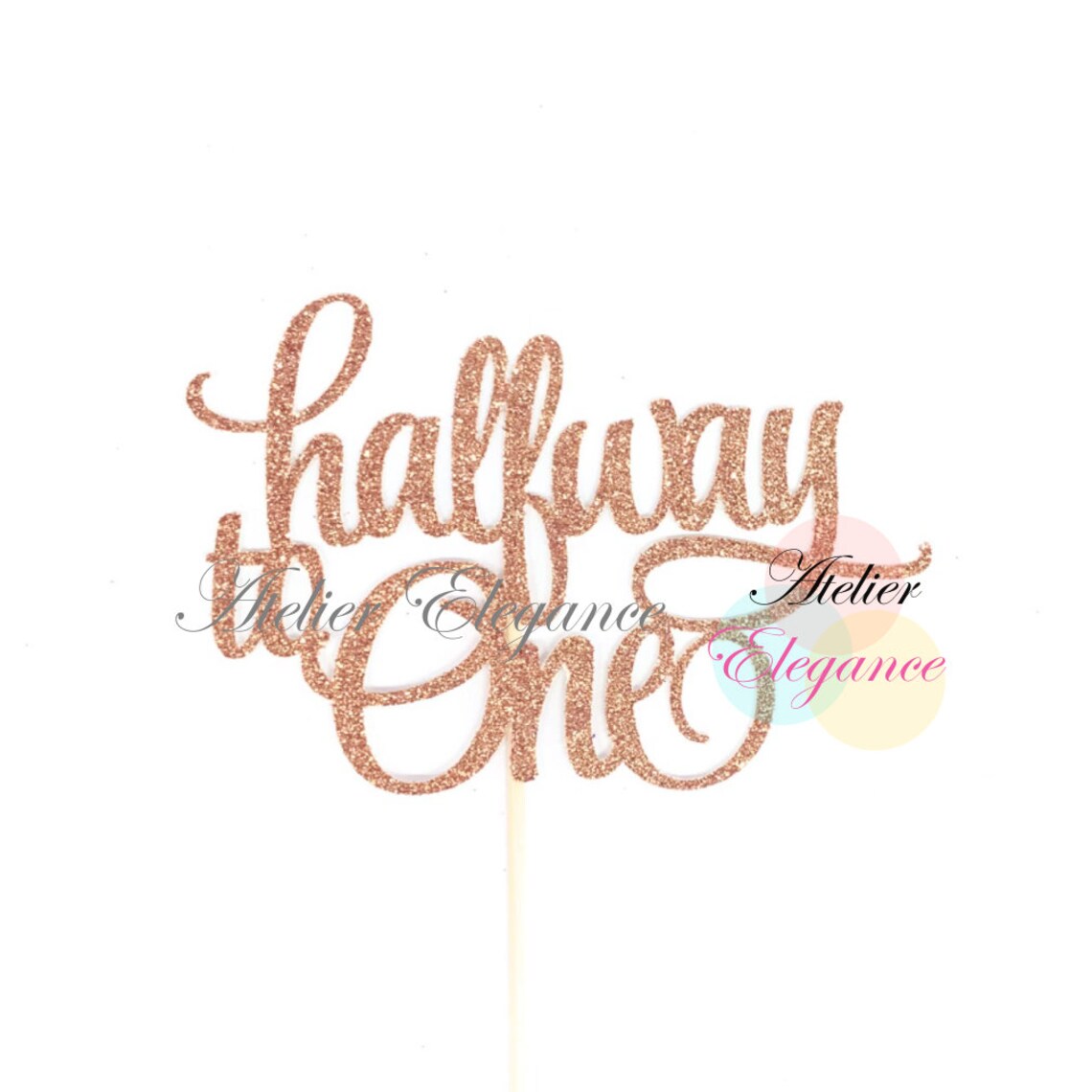 Halfway to One Cake Topper Half Way to One Cake Topper Half - Etsy