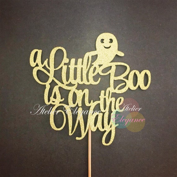A Little Boo is on the Way Cake Topper Halloween Baby Cake - Etsy