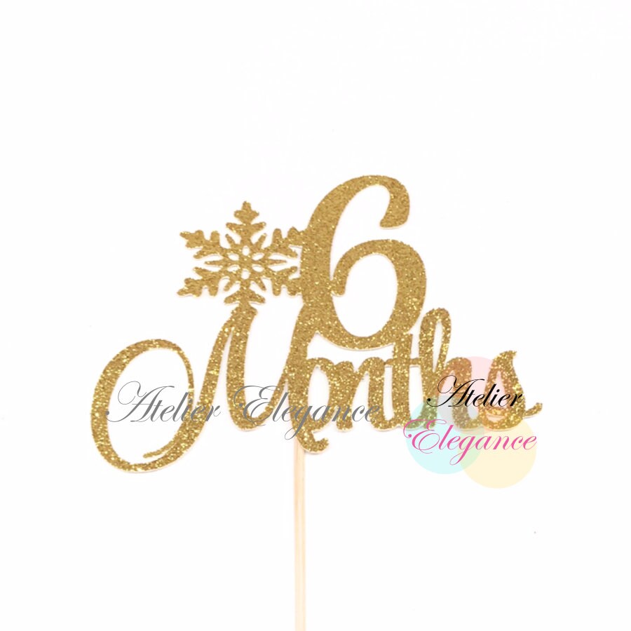 6 Months Cake Topper Winter Birthday Cake Topper Winter Half - Etsy UK