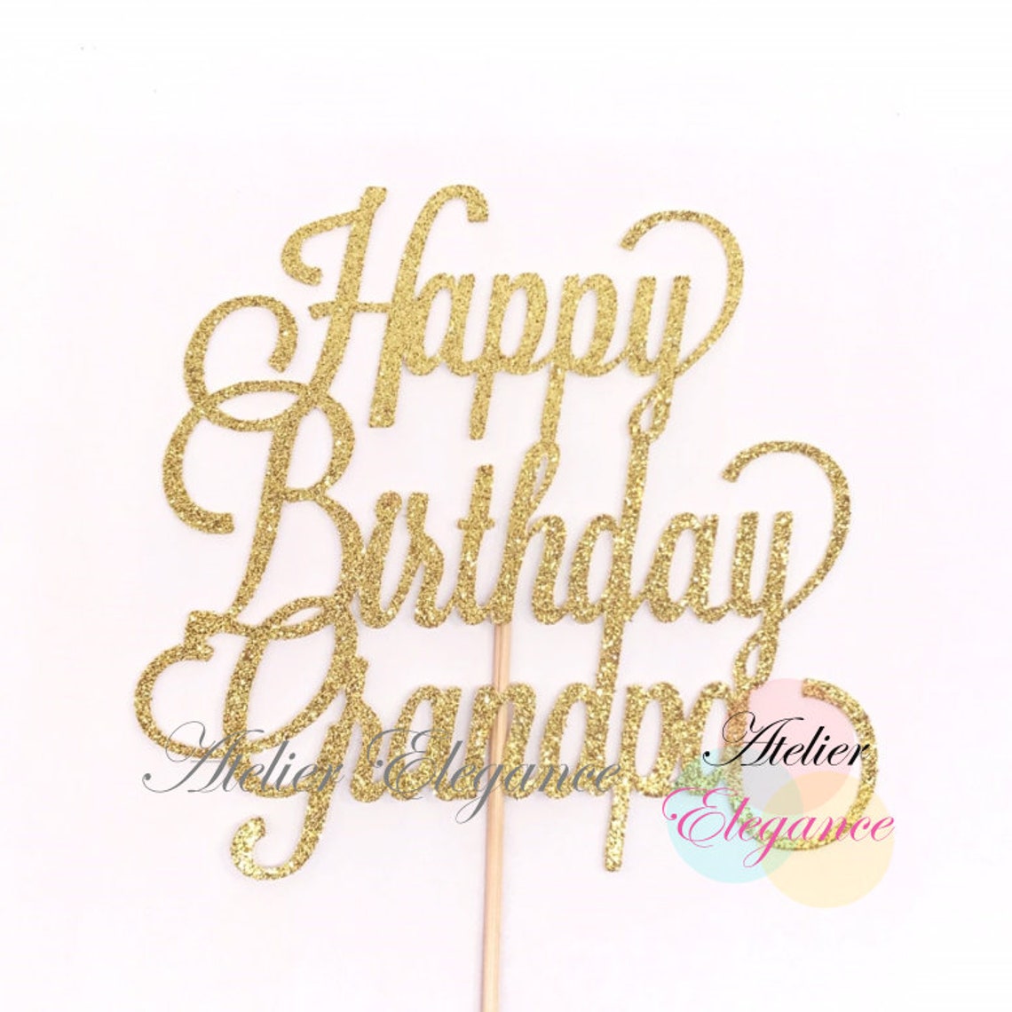 Happy Birthday Grandpa Cake Topper, Father Birthday Cake Topper ...