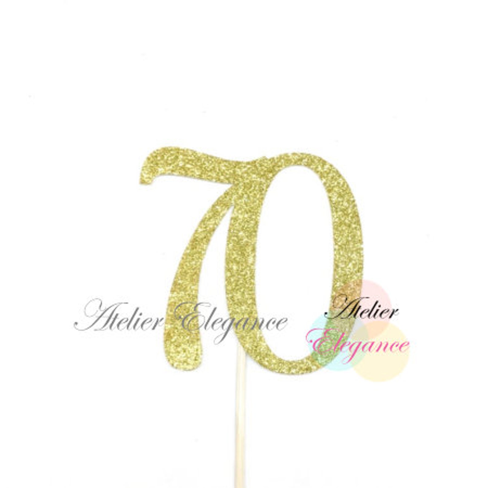 Lots Colors 70 Cake Topper Seventy Cake Topper 70 Birthday | Etsy