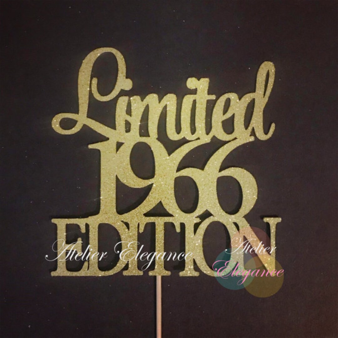 Limited 1966 Edition Cake Topper, Birth Year Cake Topper, 59th Birthday ...