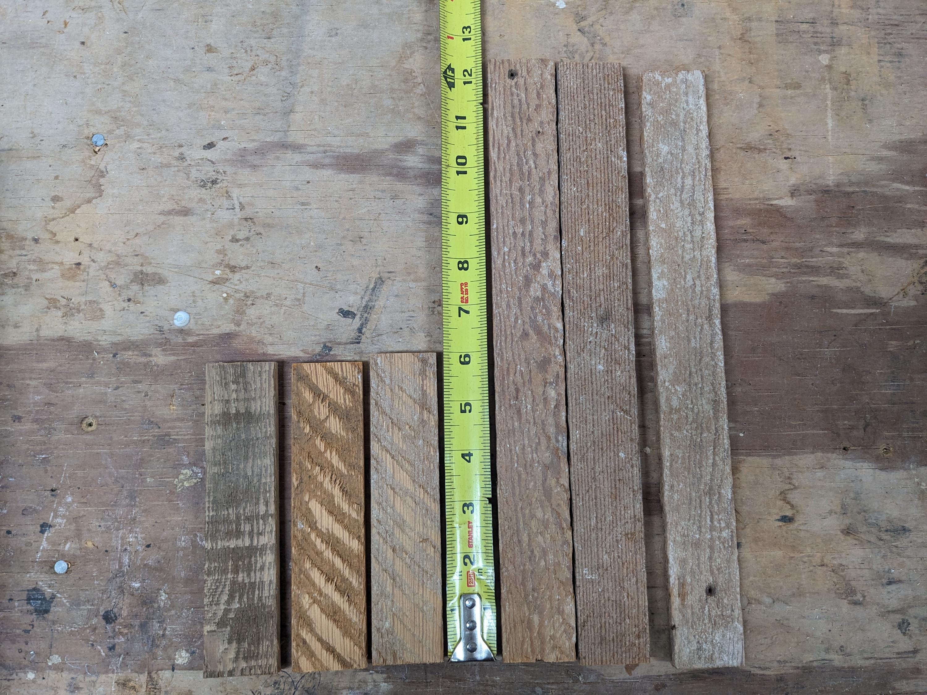 Set of 20 Reclaimed Tobacco Lath Boards, Farmhouse Craft Sticks (6, 12 ...