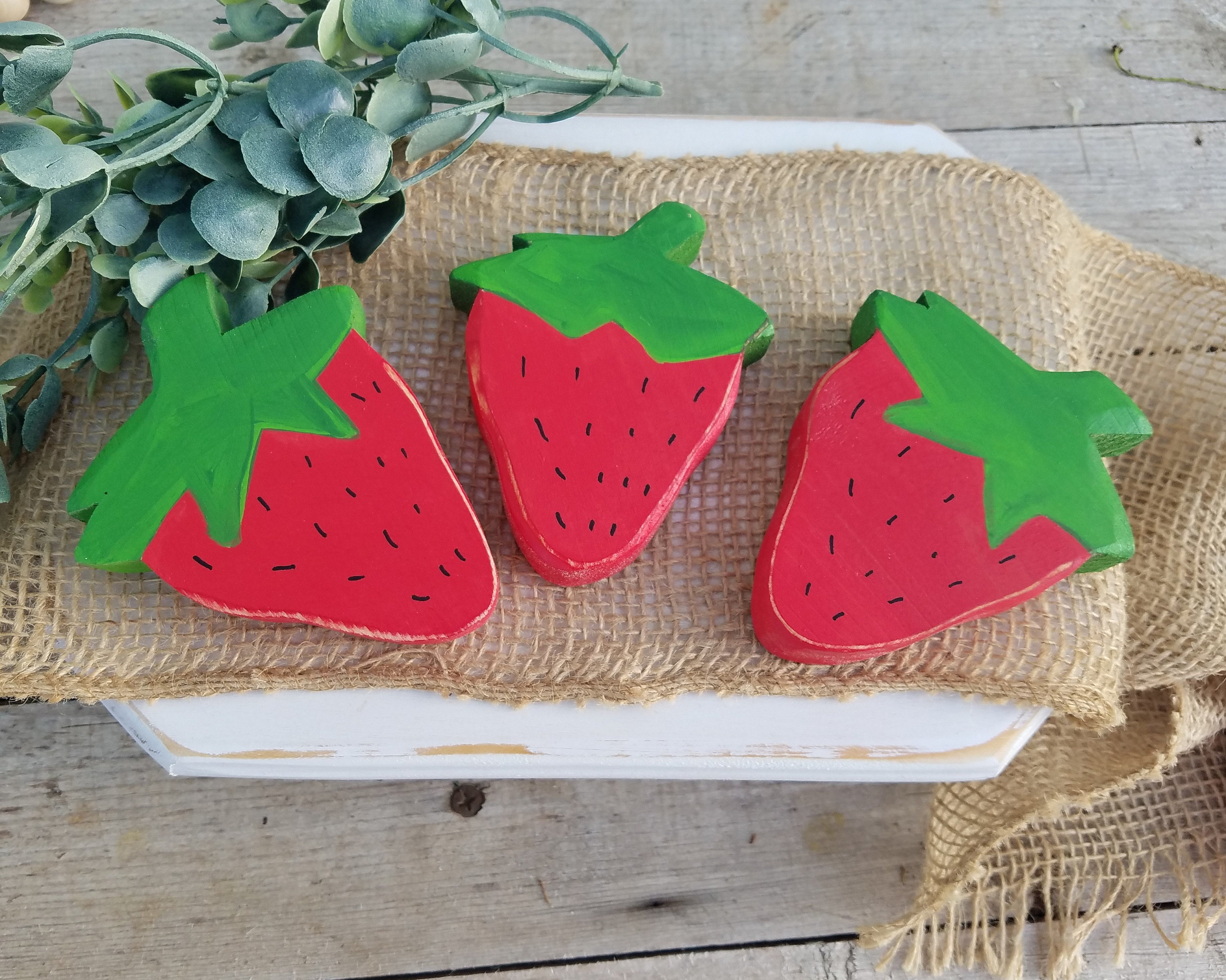 Wood Strawberries for Display Summer Strawberry Tier Tray - Etsy