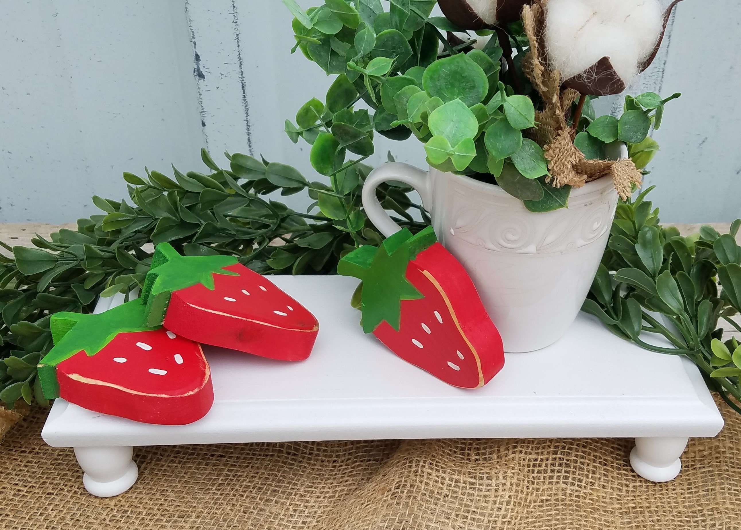 Wood Strawberries for Display Summer Strawberry Tier Tray | Etsy