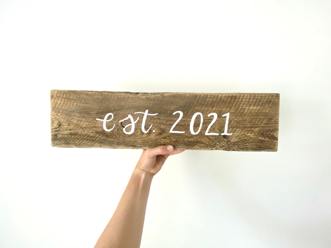 EST. 2021 EST. 2021 Sign wedding gift engagement gift | Etsy