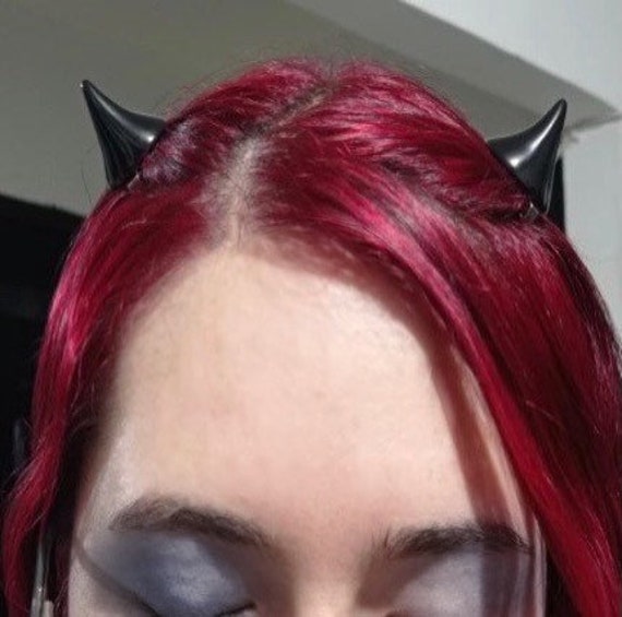 Devil Horns Halloween Costume Demon Hairpins Horns Black | Etsy