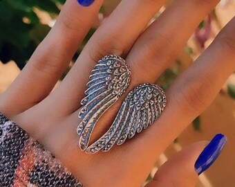 Angel Wings Ring - Etsy