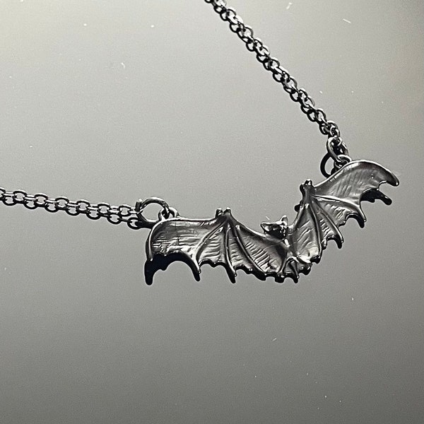 Bat Necklace - Etsy