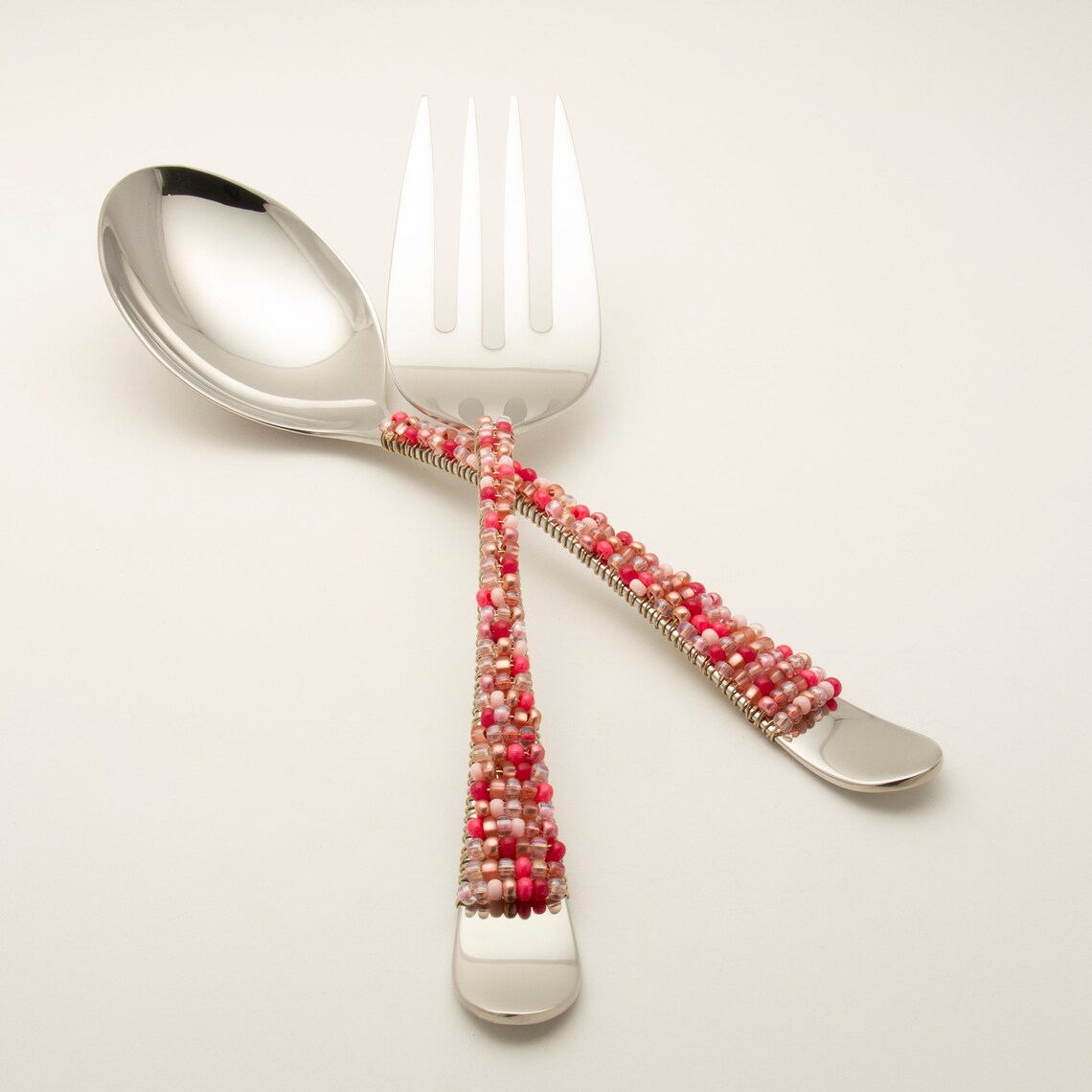 Beaded Serving Utensil Set - Pink - Etsy