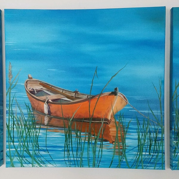 Canoe Painting - Etsy