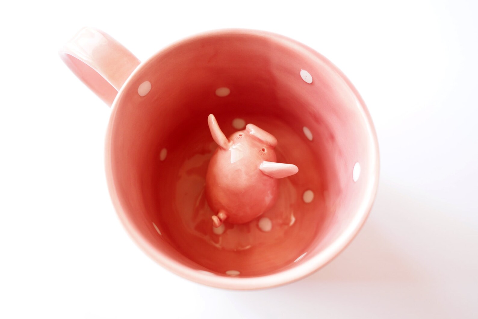 Pig Coffee Mug Cute Hidden Animal Mug. Hand Painted Mug. | Etsy