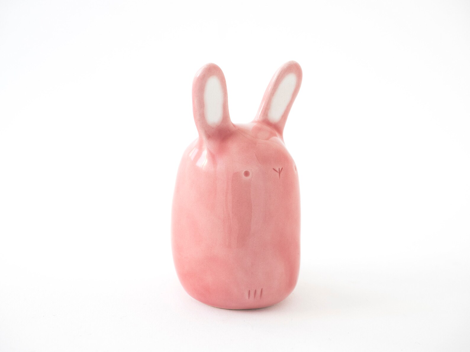 Easter Bunny Figurine in Pink Unique Gift for Rabbit Lover - Etsy