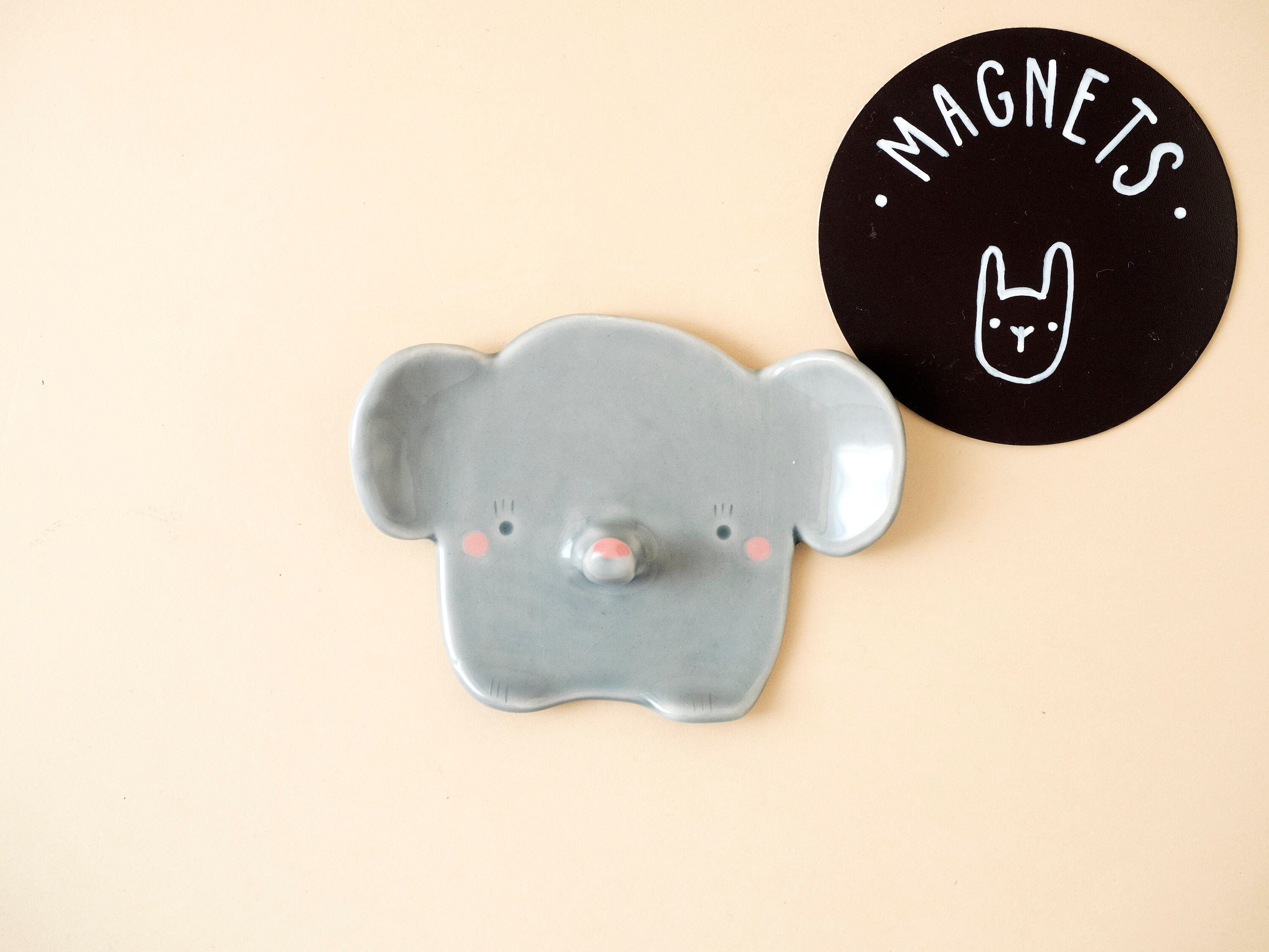 Wild Animal Fridge Magnets, Handmade Ceramic Animals Shaped Tiles: Bear ...