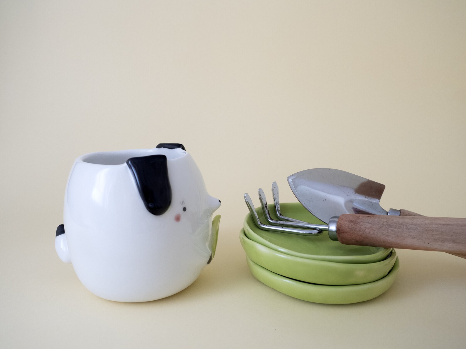 Little Dog Planter With Saucer. A Plant Pot, Doggie Shaped, for ...