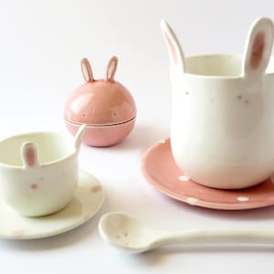 Cute Bunny Mug, Ceramic Rabbit Tea Cup, Cute Bunny Gift, Bunny Coffee ...