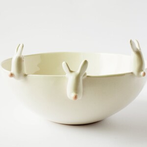 Ceramic Rabbit Bowl, Cute Animal Bowl, Unique Wedding Gift. Handmade in ...