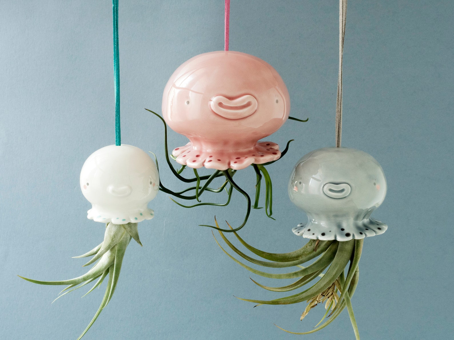 Jellyfish Hanging Planter. A Cute Air Planter Jellyfish Shaped - Etsy ...