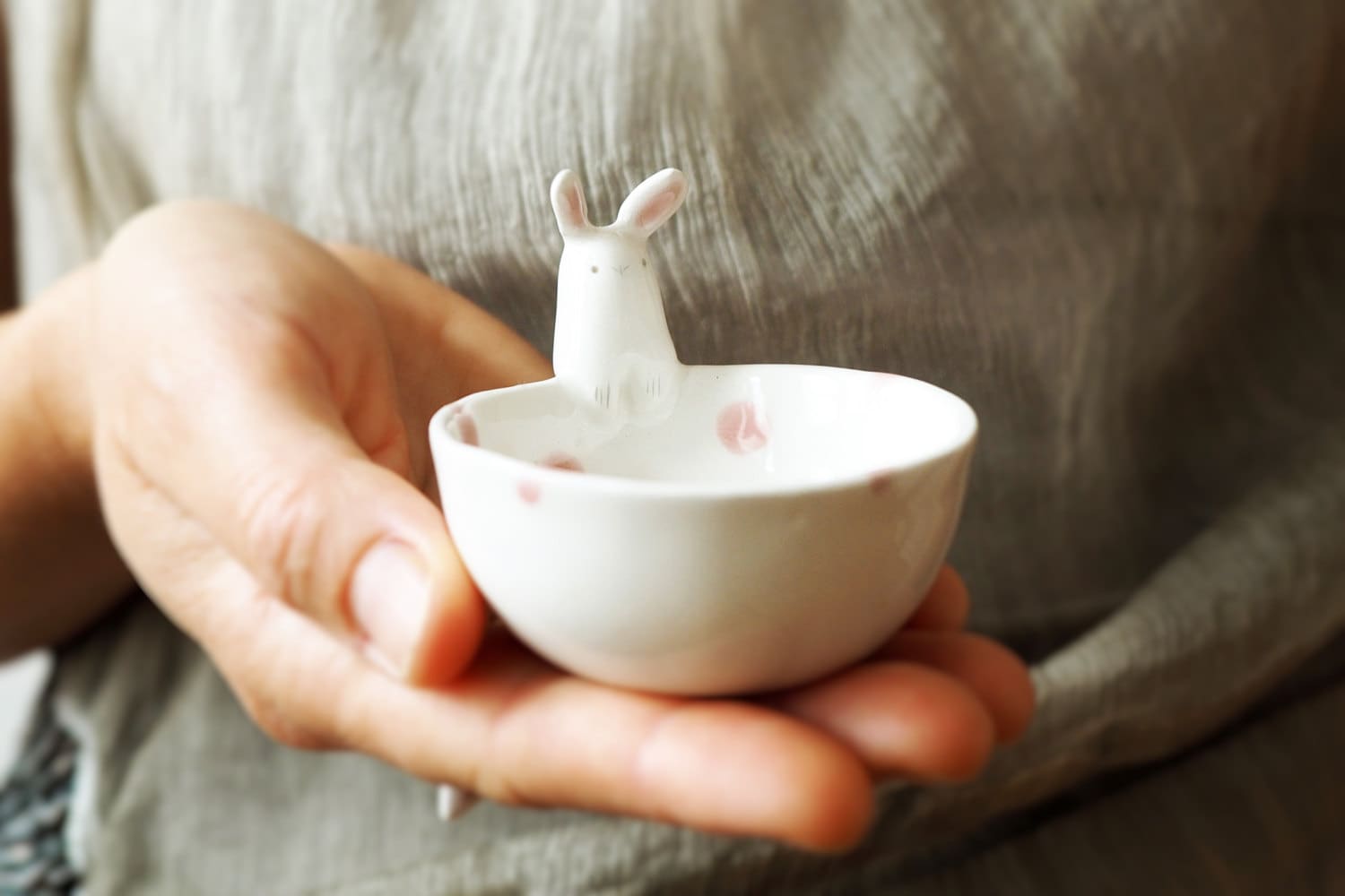 Cute Bunny Bowl, Little Ceramic Animal Bowl, Ceramic Ring Dish, Cute ...