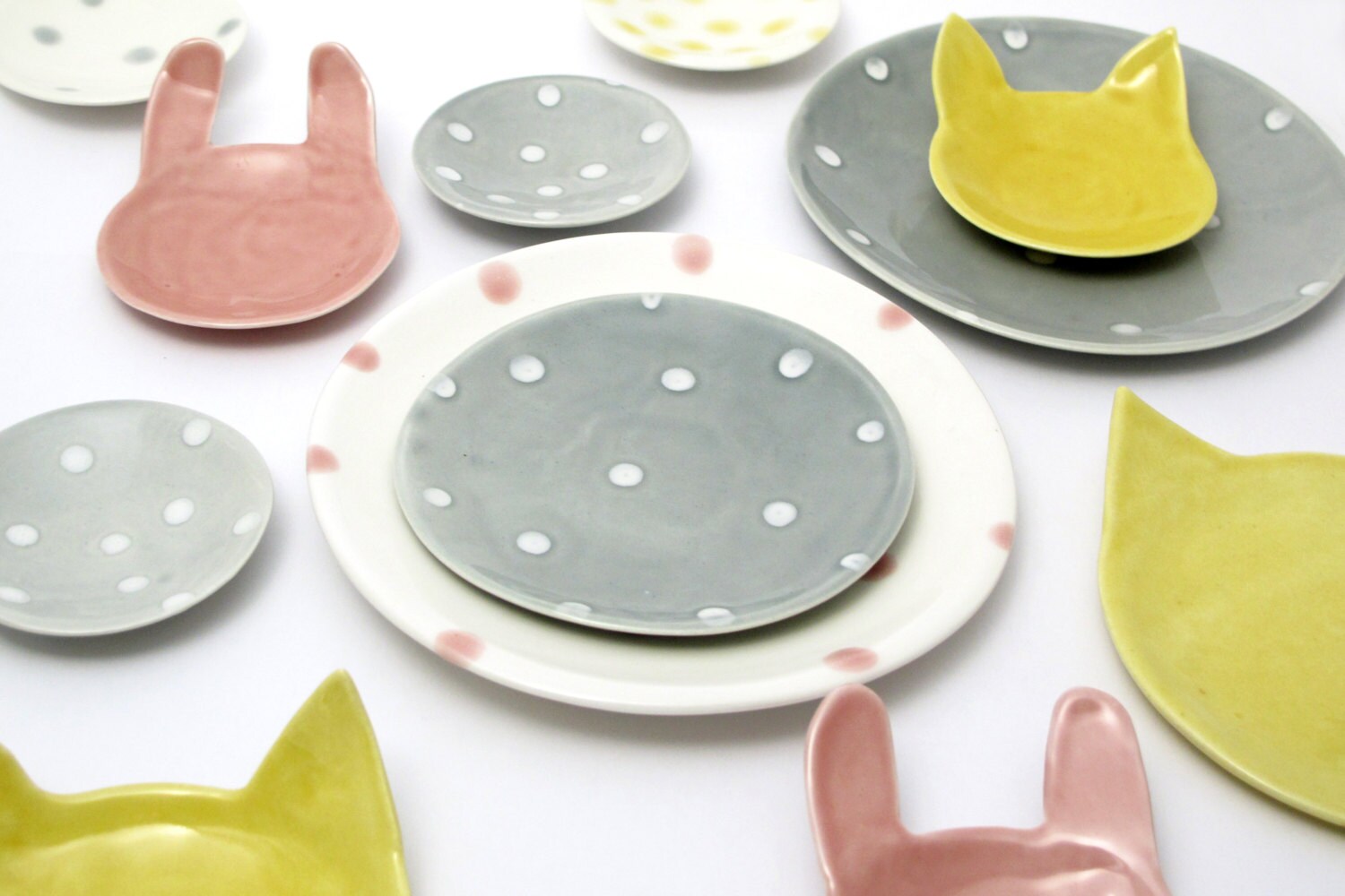 Ceramic Breakfast Plate. Handmade Polka Dot Dish Perfect for - Etsy