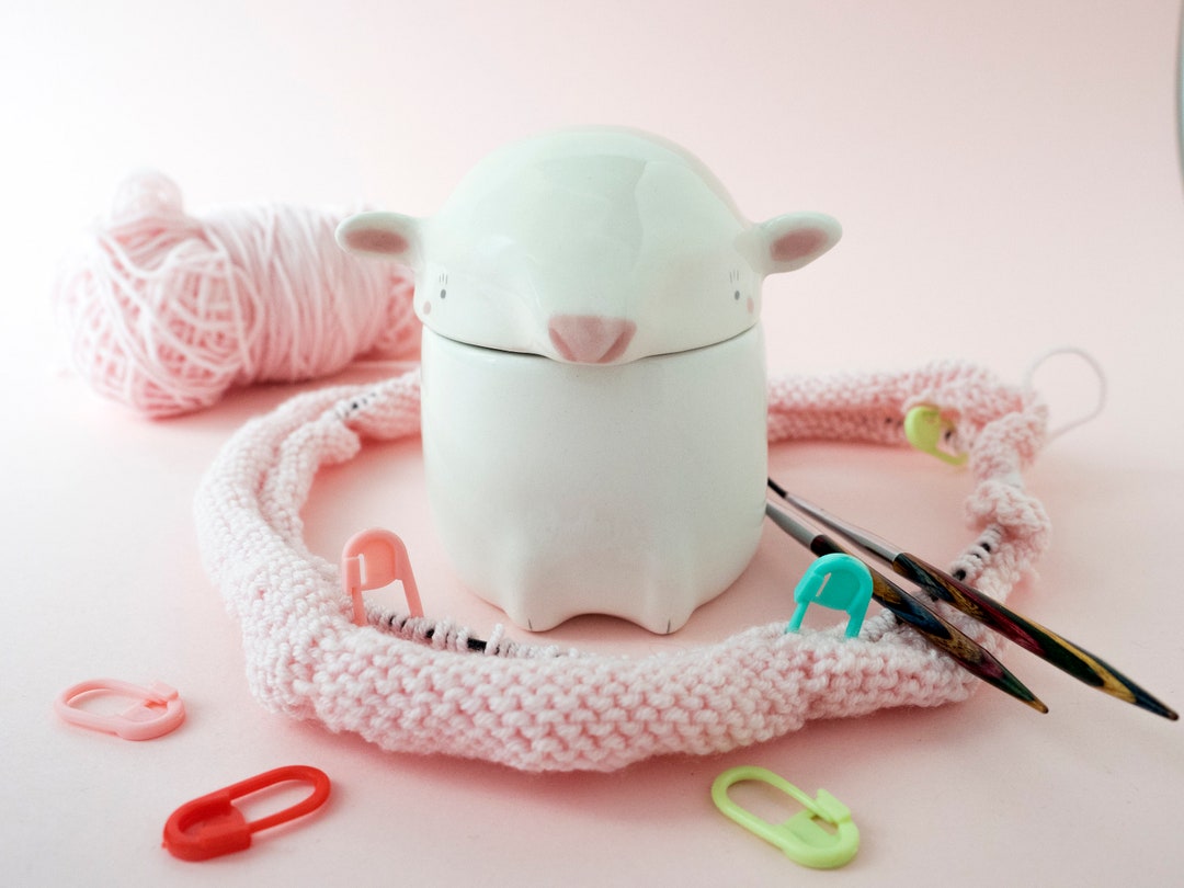 Stitch Marker Box Sheep Shaped. Special Gift for Knitter, Sewer or ...