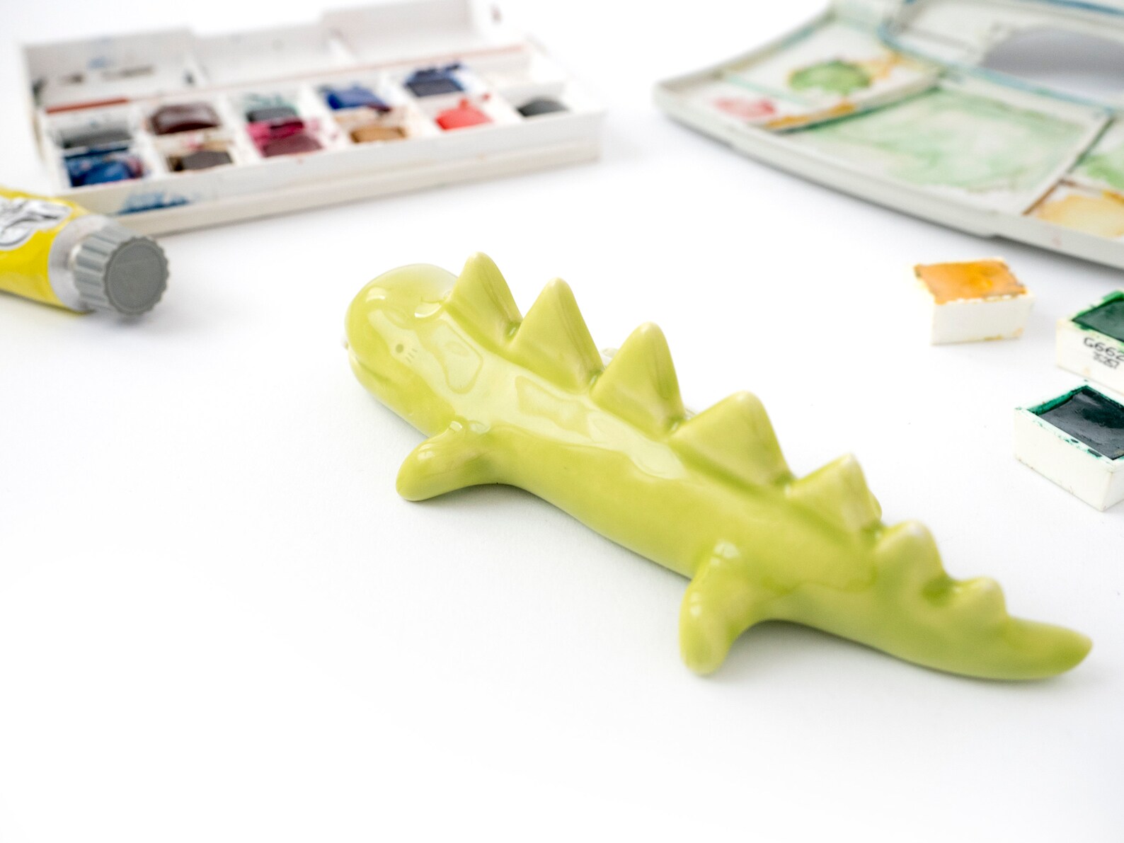 Ceramic Crocodile Brush Rest Calligraphy Pen Rest Paintbrush | Etsy Canada