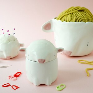 Stitch Marker Box Sheep Shaped. Special Gift for Knitter, Sewer or ...