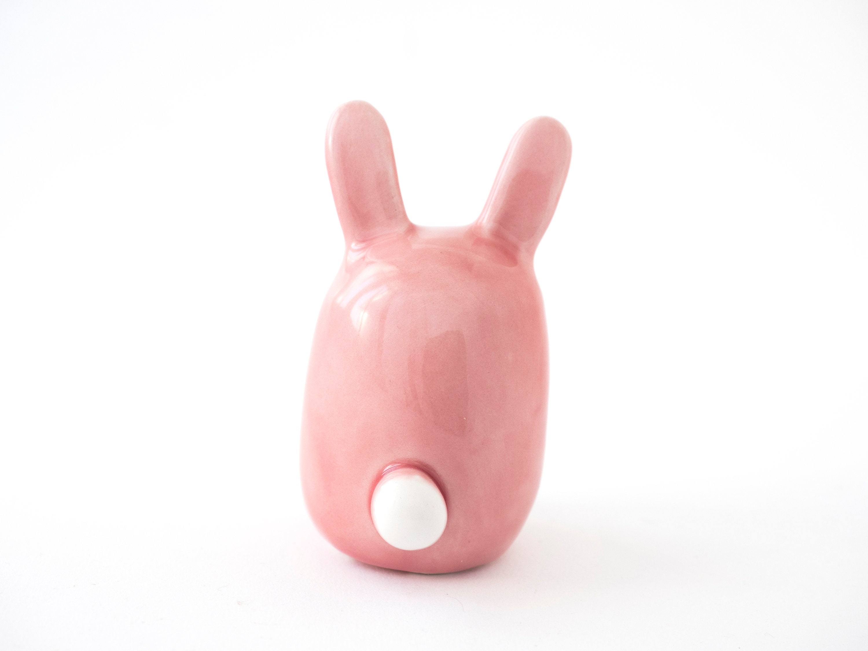 Easter Bunny Figurine in Pink Unique Gift for Rabbit Lover - Etsy