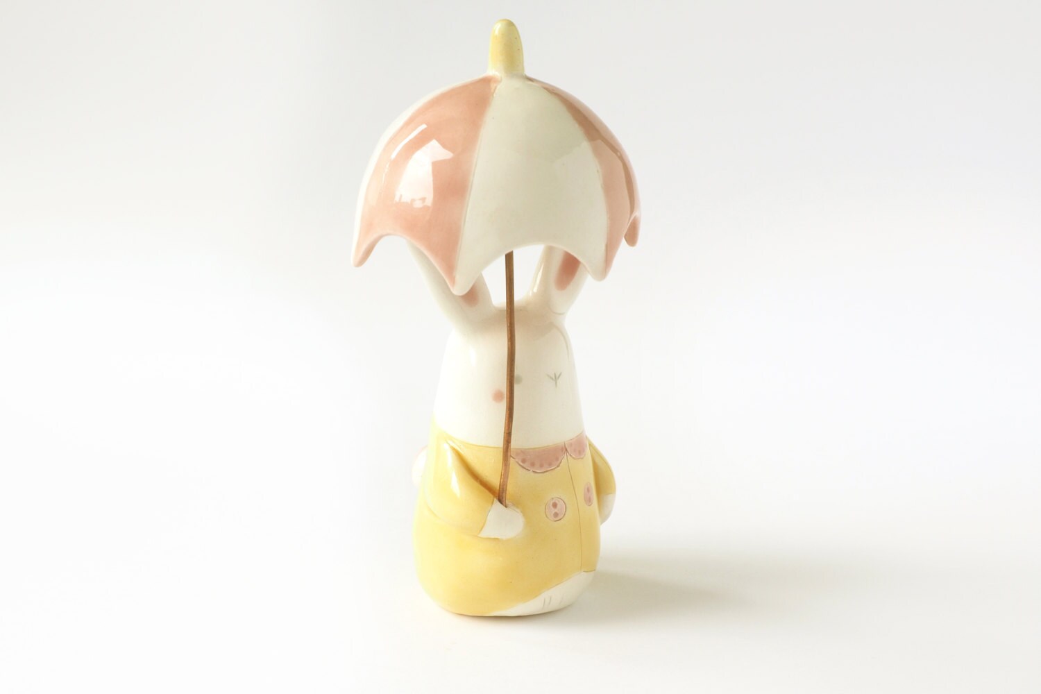 Cute Bunny Miniature With Umbrella. Ceramic Sculpture Handmade | Etsy