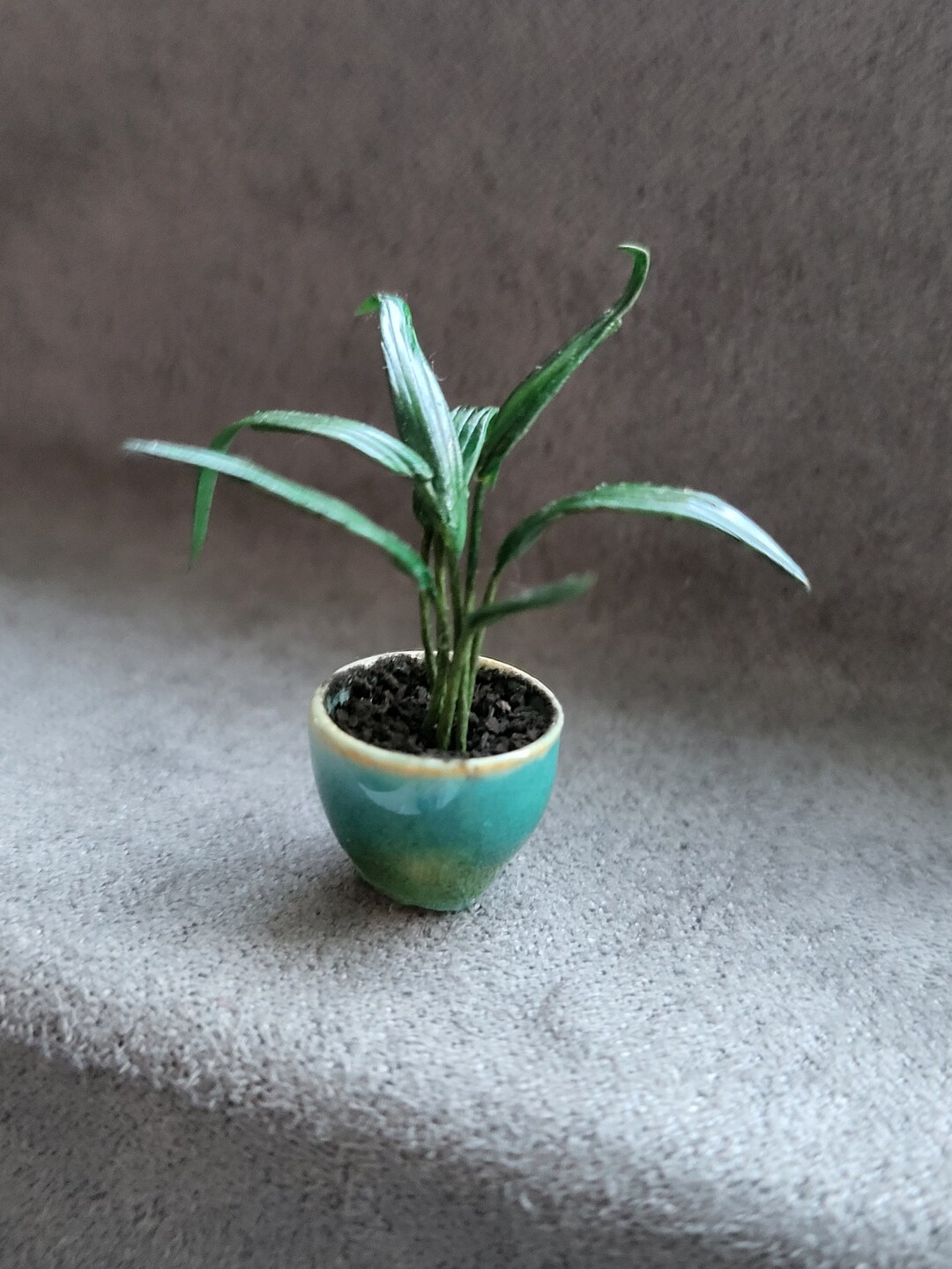 Green PLANT in a Pot, Scale 1:12 Dollhouse, Miniatures, Garden ...