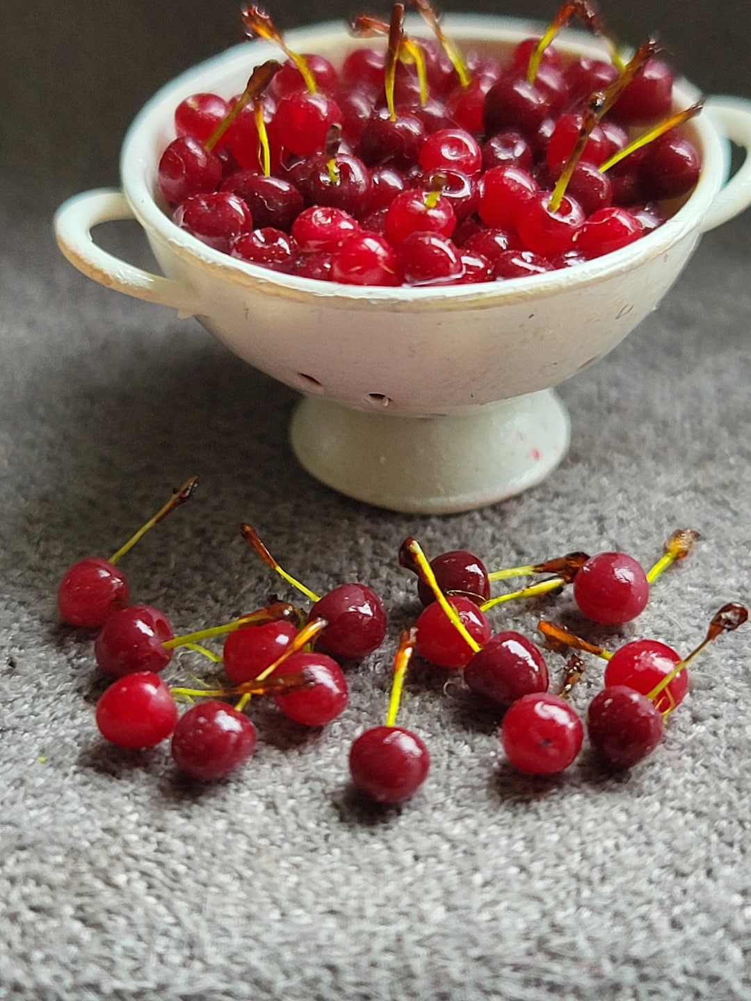 CHERRIES 15 Pcs, Loose Cherries Miniature in Scale 1:12, Dollshouse ...