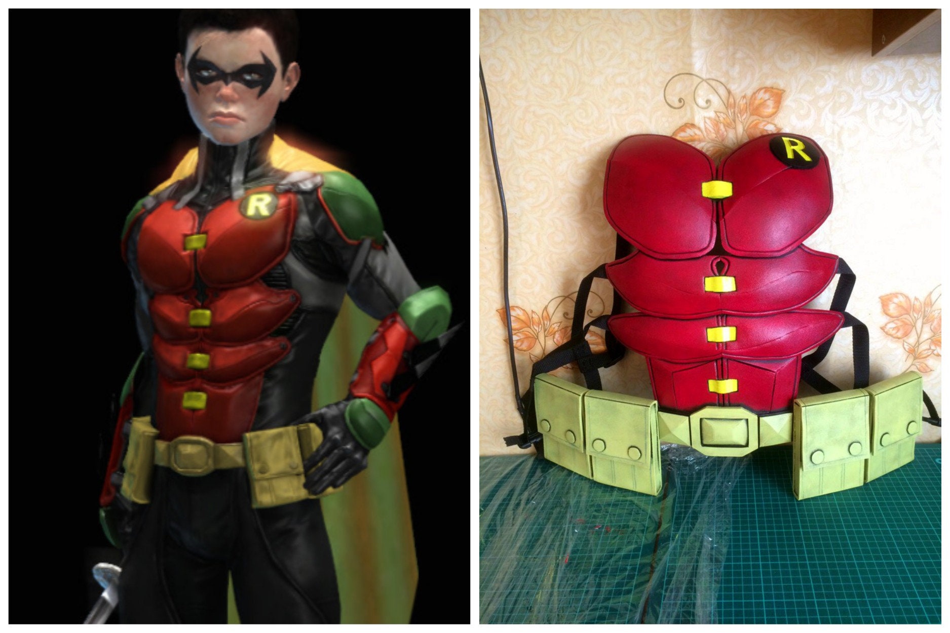 Robin Armor Template Cosplay Costume Damian Wayne Printable | Etsy