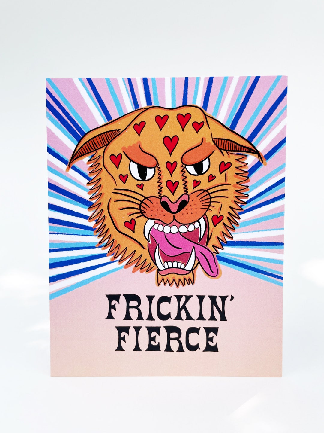 Friendship Greeting Card, Frickin Fierce Tiger, Stationery - Etsy