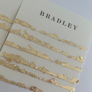 Gold Leaf Edge Wedding Place Cards | Name Cards | Table Setting - Etsy