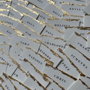 Gold Leaf Edge Wedding Place Cards | Name Cards | Table Setting - Etsy
