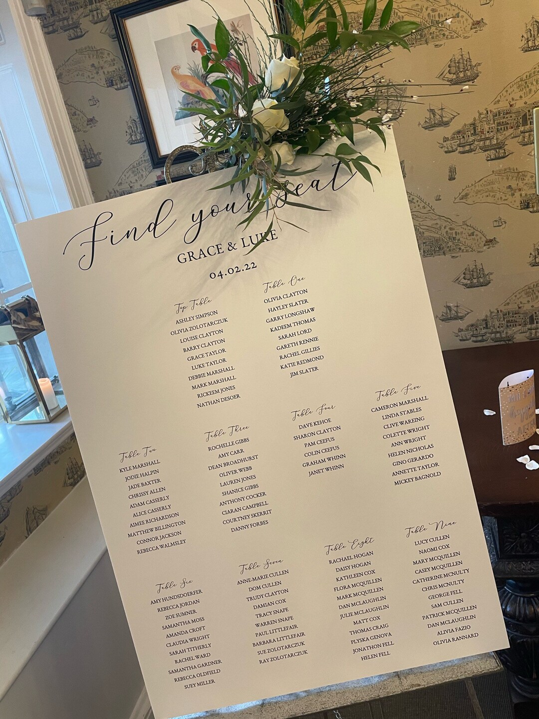 Modern and Simple Wedding Table Plan - Etsy