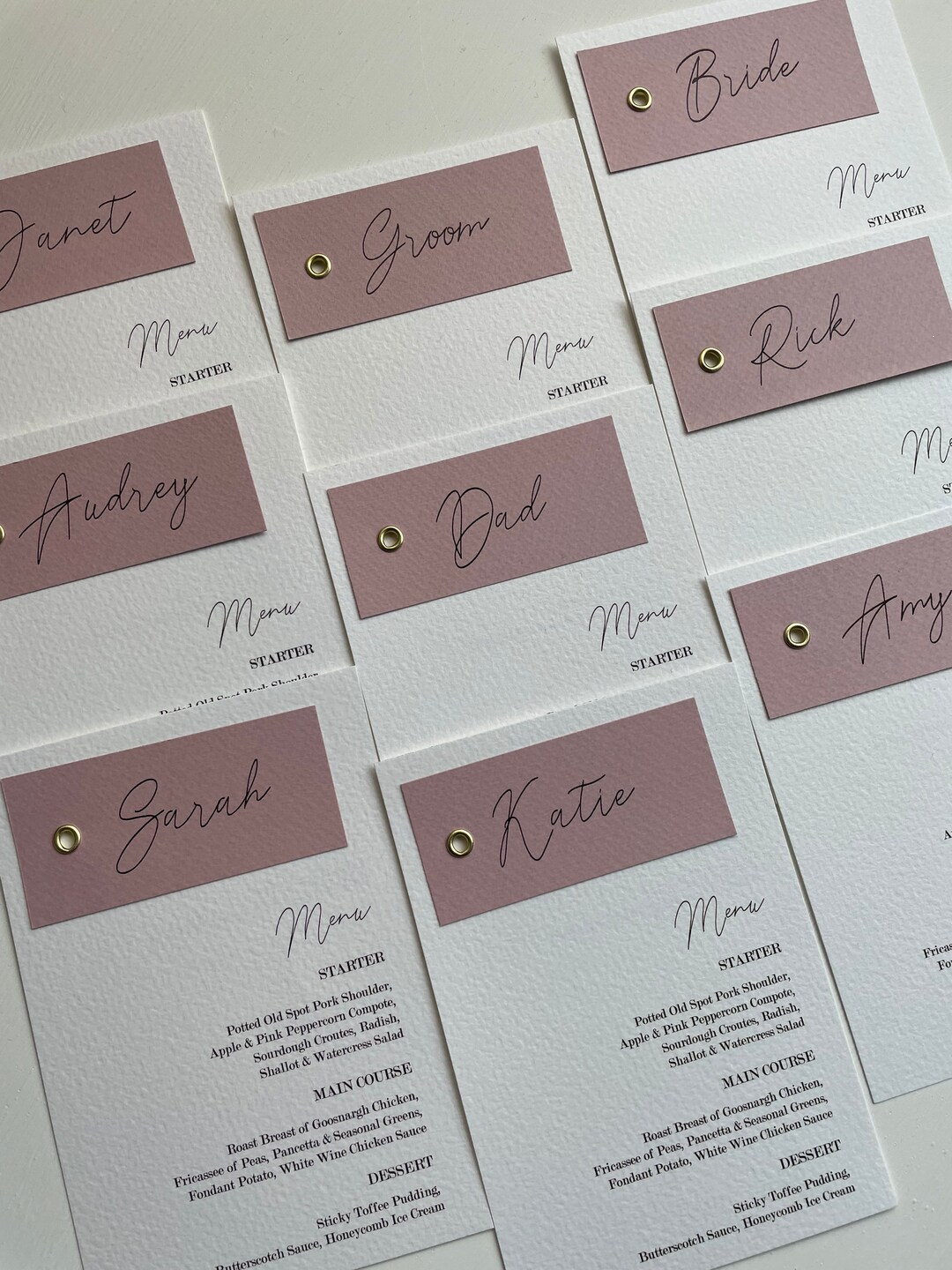 Wedding Menu & Name Card - Etsy