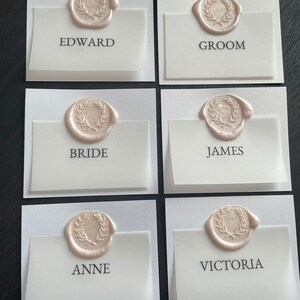 Wax Seal Stamp Wedding Name/ Place Card - Etsy