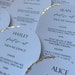 Oval Wedding Menu Place Card With Gold Leaf Detail - Etsy