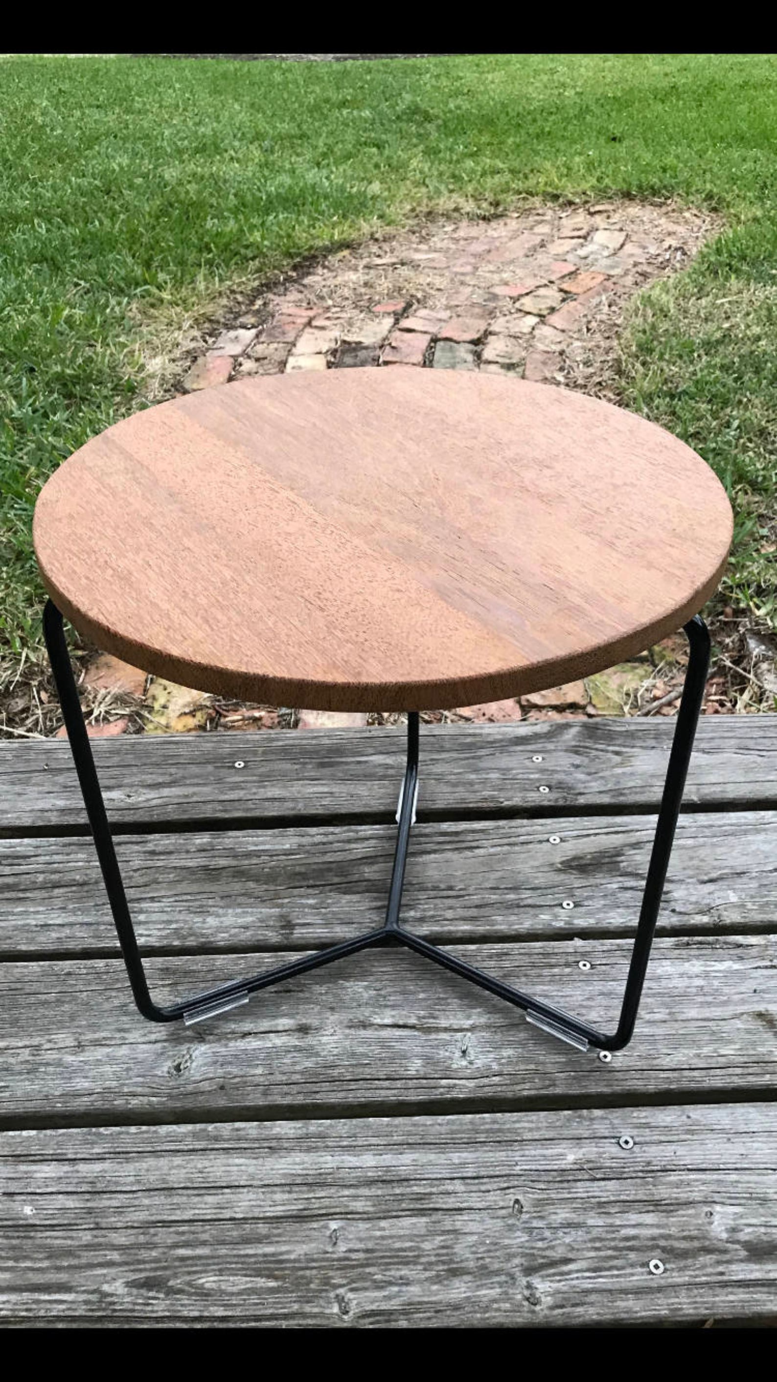 Handmade Teak Mid Century Modern Rod and Teak Stool or Side - Etsy