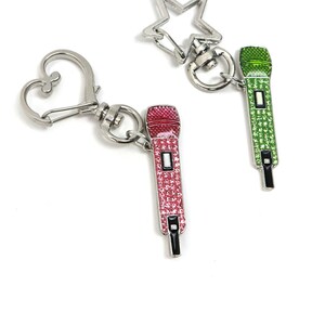 Crystal Microphone Keychain / BTS Jin Edition / Swarovski Crystal. - Etsy