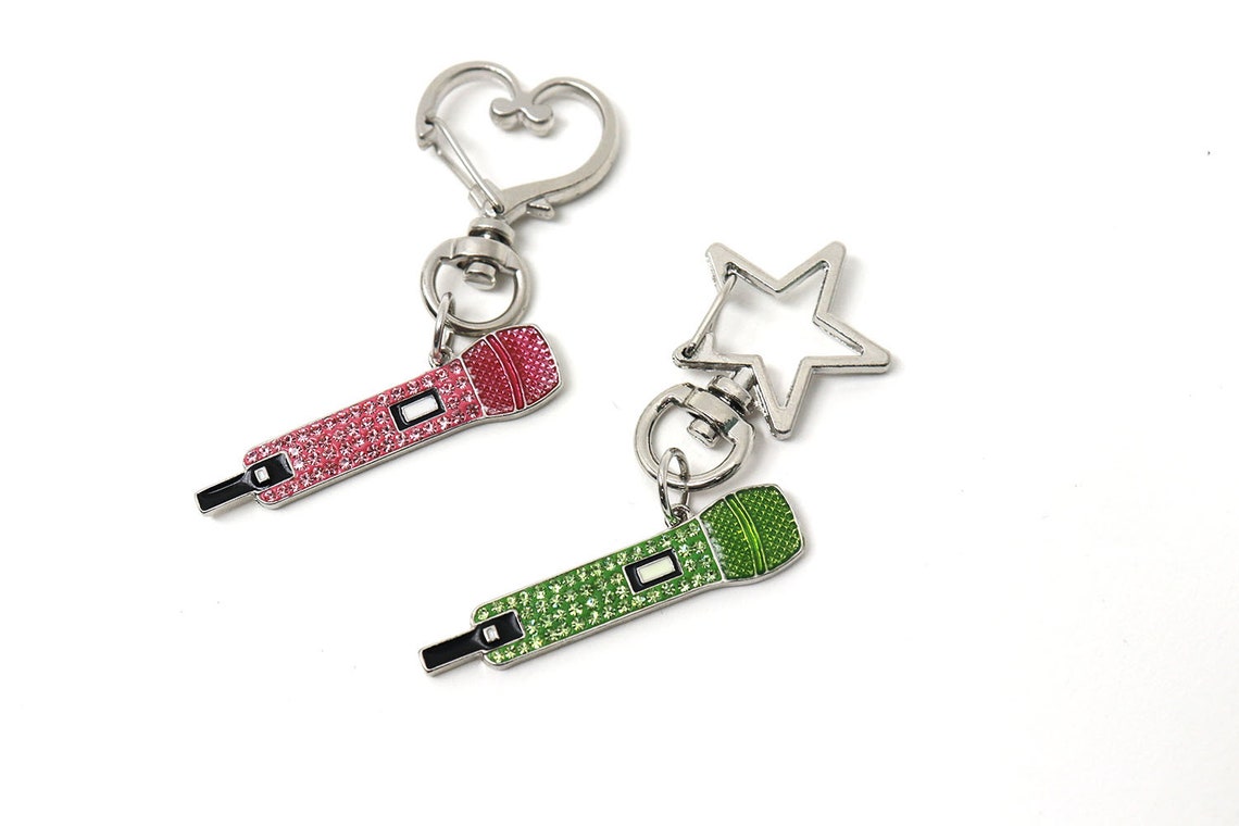Crystal Microphone Keychain / BTS Jin Edition / Swarovski - Etsy