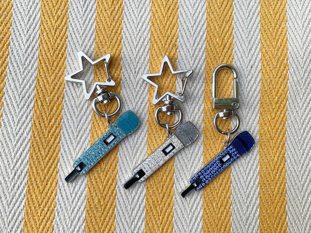 Crystal Microphone Keychain / BTS RM Edition / Swarovski Crystal. - Etsy